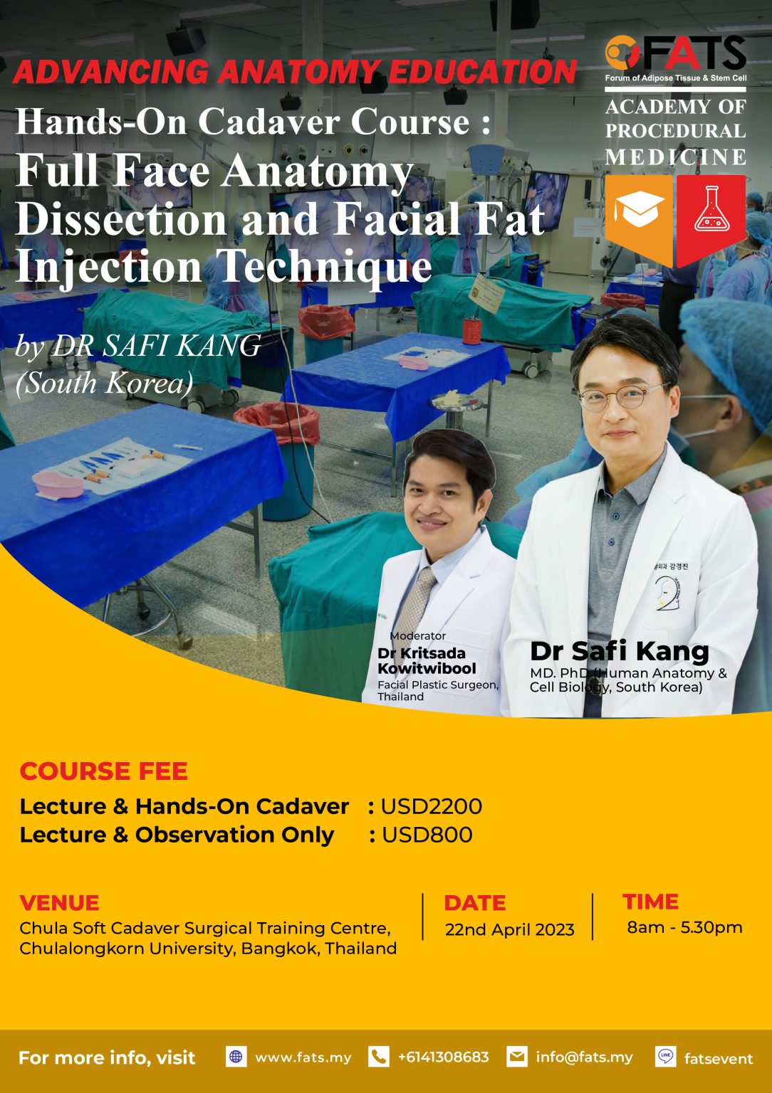 Hands-On Cadaver Course : Full Face Anatomy Dissection and Facial Fat Injection Technique - FATS ...